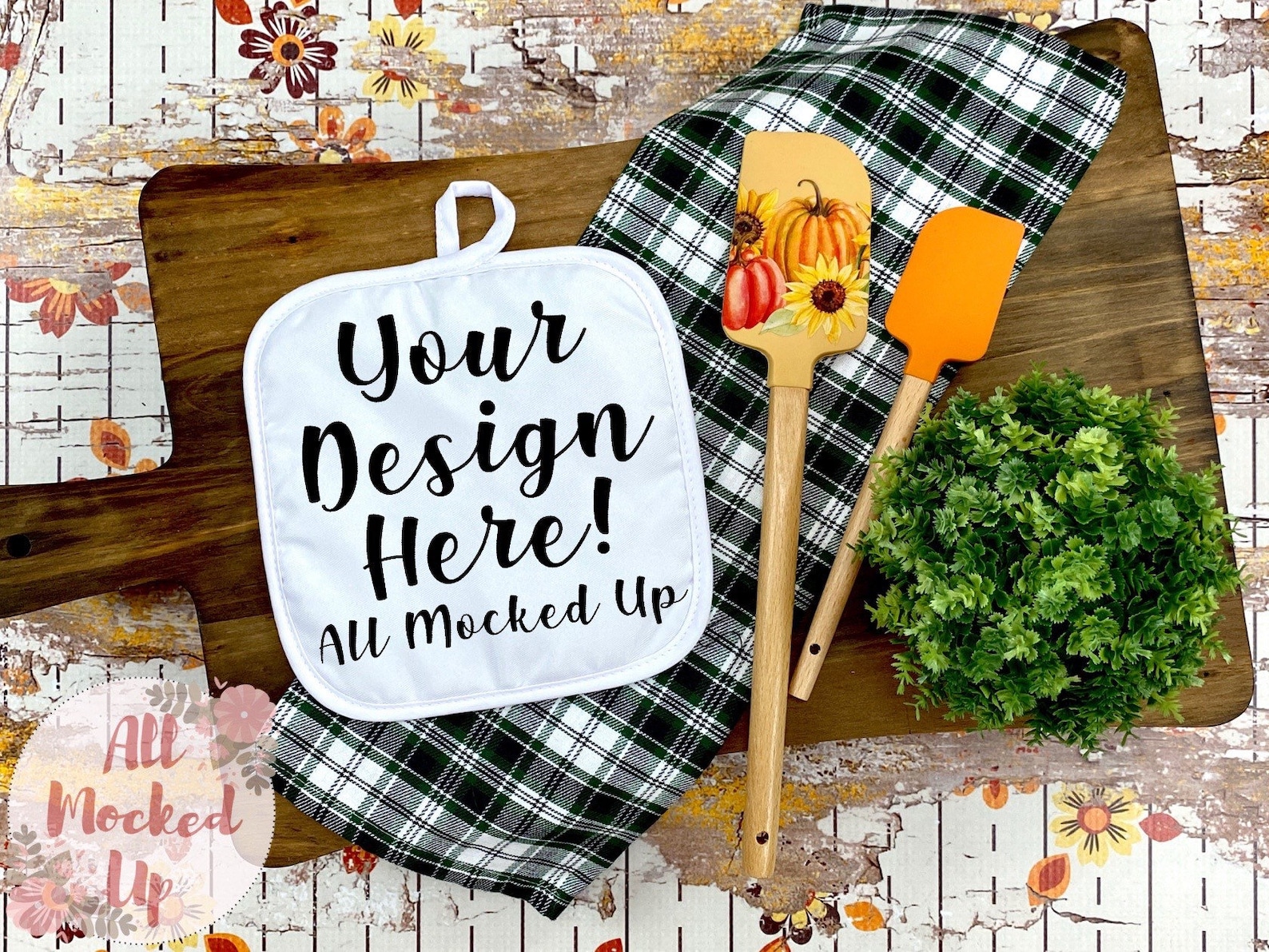 White Sublimation Potholder Pot Holder Mock up Mockup Image - Etsy