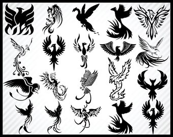 Phoenix stencil | Etsy