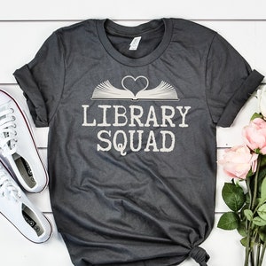 Library Squad Shirt, Librarian Shirt, Funny Librarian Shirt, Book Lover ...