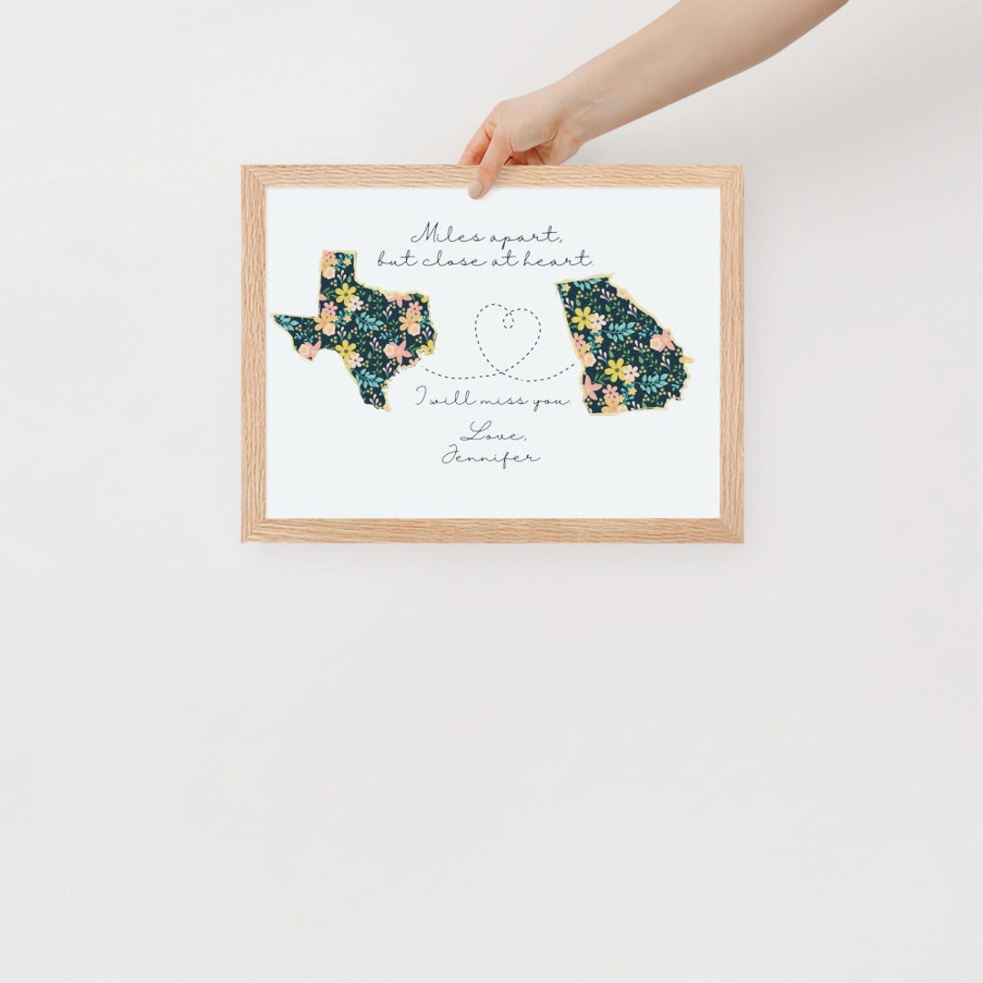 Personalized Mom Gift, Long Distance Map Gift, Long Distance Family ...