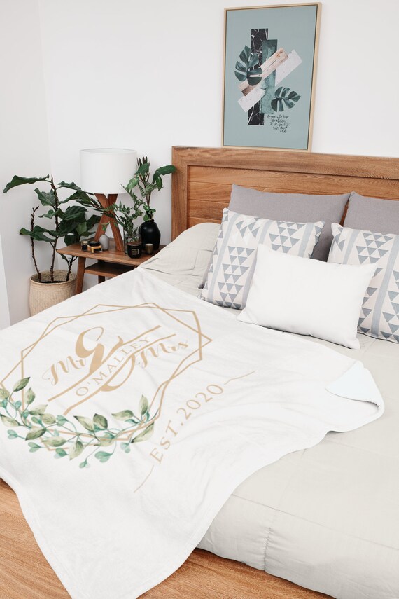 Personalized Wedding Giftcouples Initials Throw - Etsy