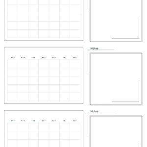 Three Month Custom Calendar Template. Digital File. 3 Designs Included ...