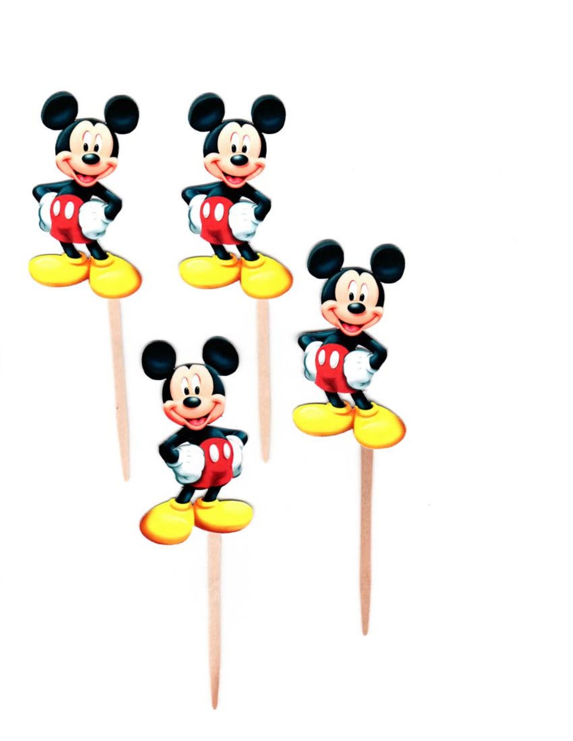 12 Mickey Mouse Cupcake Toppers - Etsy