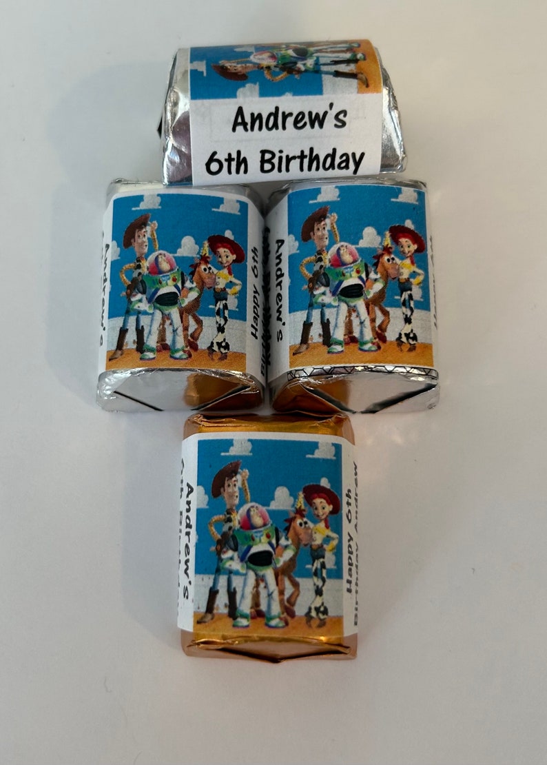 60 Toy Story Birthday Candy Wrappers - Etsy