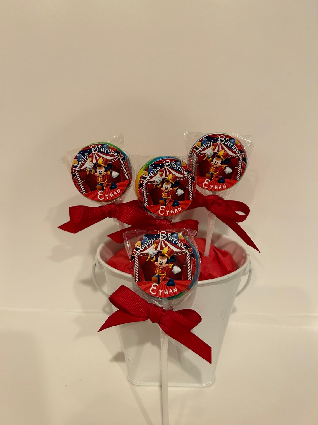 15 Mickey Mouse Circus Personalized Birthday Lollipops. Lollipops Are ...