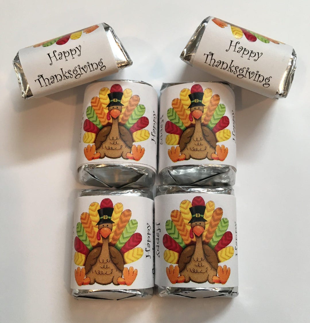 60 Thanksgiving Turkey Candy Bar Wrappers Favors - Etsy