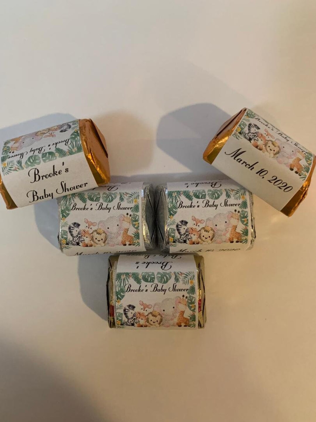 60 Safari Animal Birthday Candy Wrappers - Etsy