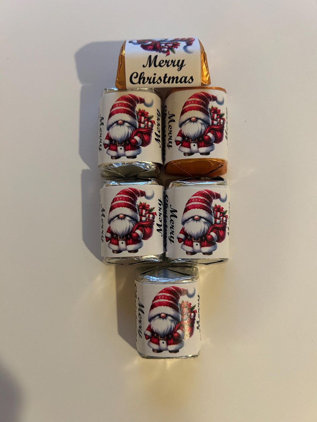 60 Santa Gnome Christmas Candy Wrappers Favors - Etsy
