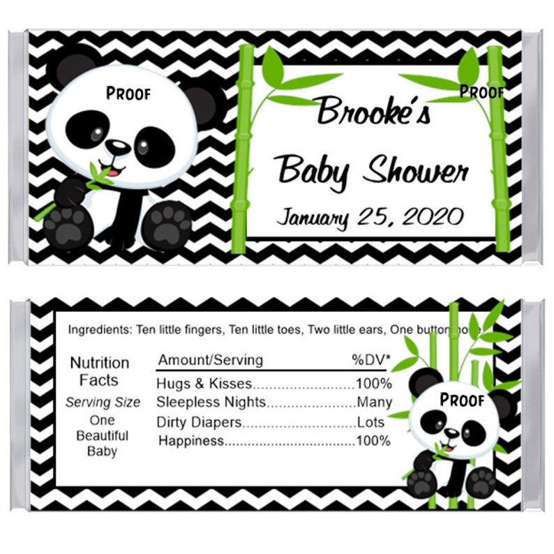 15 Panda Baby Shower Candy Wrappers Boy or Girl Panda - Etsy