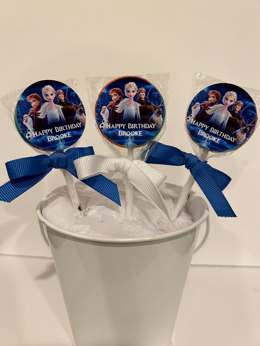15 Frozen Personalized Birthday Lollipops. Lollipops Are ONE AND a HALF ...