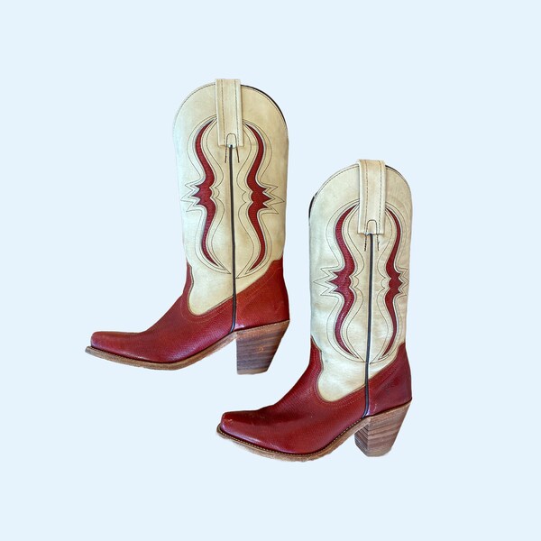 Red Cowboy Boots - Etsy