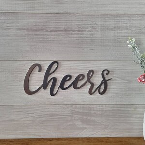 Cheers Sign Metal Cheers Sign Script Cheers Sign Script Font Bar Sign ...