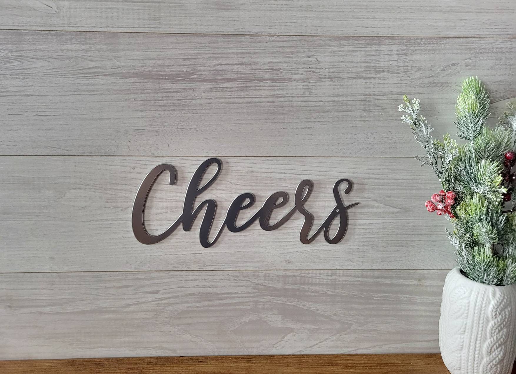 Cheers Sign Metal Cheers Sign Script Cheers Sign Script - Etsy