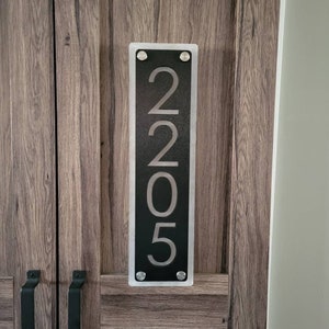 Vertical House Address Sign | Modern House Numbers | Acrylic Address ...