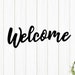 Welcome Sign Cursive Welcome Sign Metal Wall Sign Custom Metal Wall Art ...