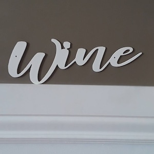 Wine Sign Metal Wine Sign Cursive Wine Sign Kitchen - Etsy