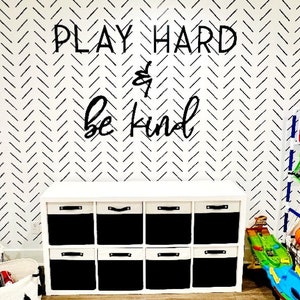 Play Hard & Be Kind Sign | Play Hard Metal Sign | Kids Playroom Decor ...