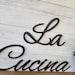 La Cucina Sign | La Cucina Metal Sign | Homemade Sign | Kitchen Decor ...