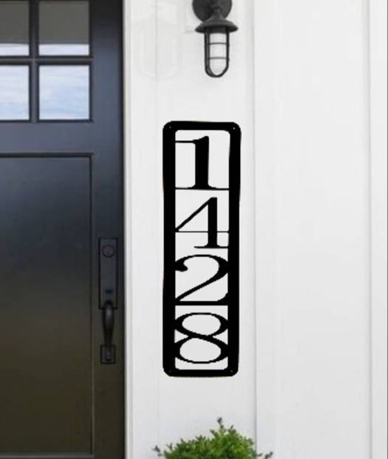 Large Vertical Address Sign House Number Sign Industrial - Etsy