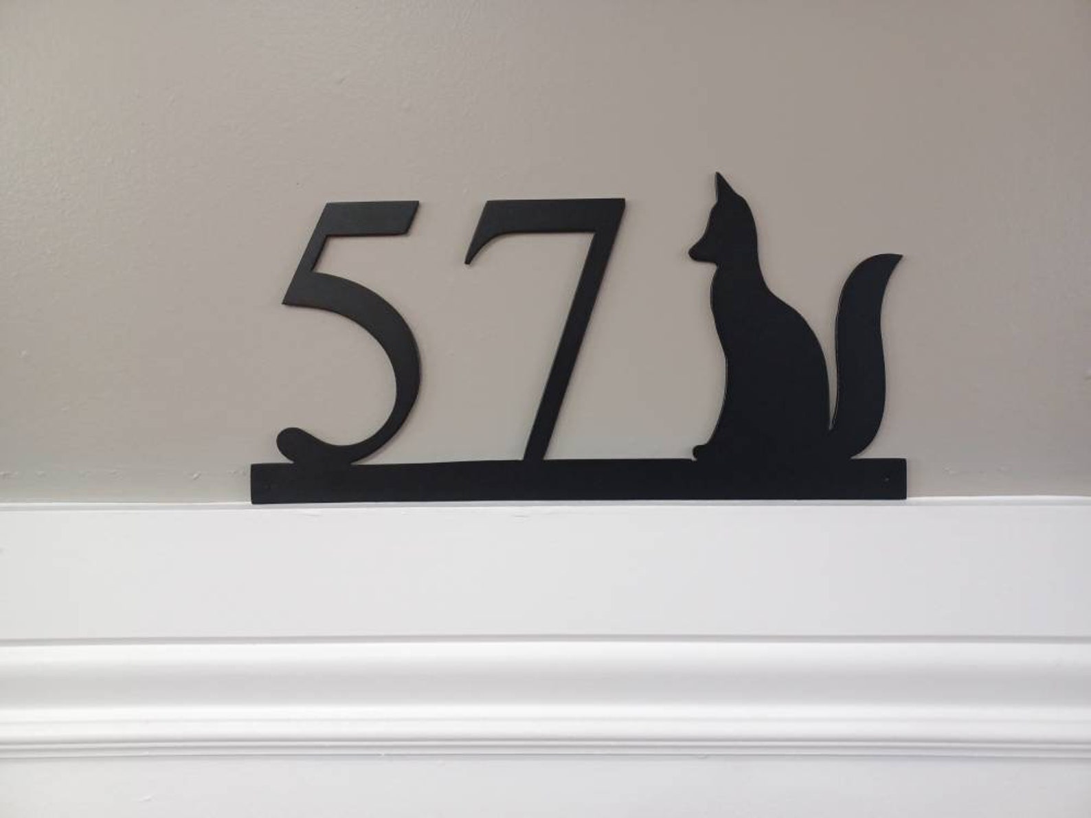 Custom Fox Address Sign Modern Fix House Numbers Sign - Etsy