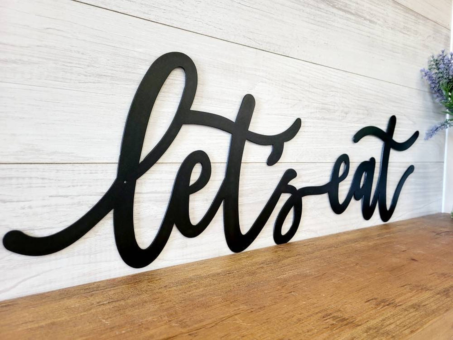 Let's Eat Sign | Let's Eat Metal Sign | Homemade Sign | Kitchen Decor ...
