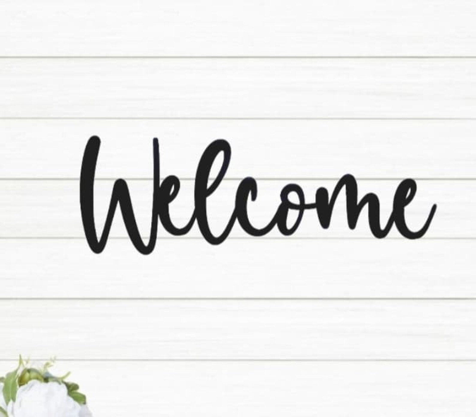 Welcome Sign Cursive Welcome Sign Metal Wall Sign Custom Metal | Etsy