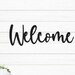 Welcome Sign Cursive Welcome Sign Metal Wall Sign Custom Metal Wall Art ...