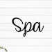 Spa Sign Cursive Spa Sign Metal Spa Sign Script Word Spa Sign Cursive ...