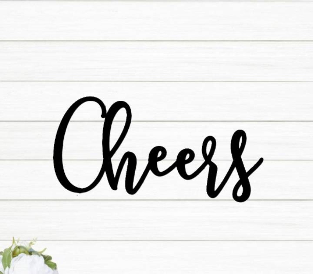 Cheers Sign Metal Cheers Sign Script Cheers Sign Script Font Bar Sign ...