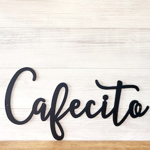 Cafécito Sign | Metal Coffee Bar Sign | Spanish Cafecito Sign | Metal ...