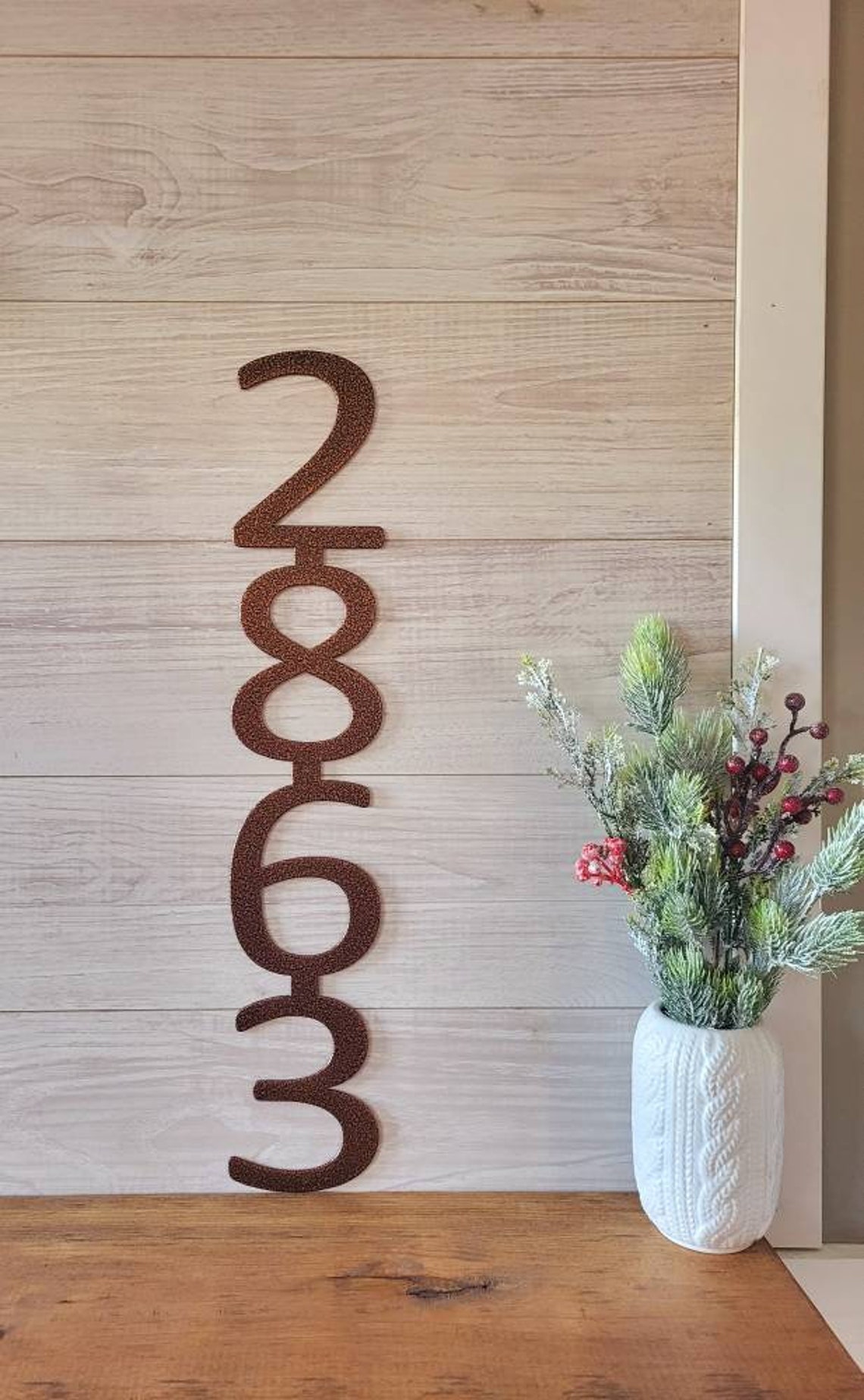 Large Vertical Address Sign House Number Sign Industrial - Etsy