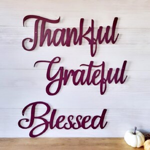 Thankful Grateful Blessed Signs | Metal Thankful Sign | Blessed Sign ...