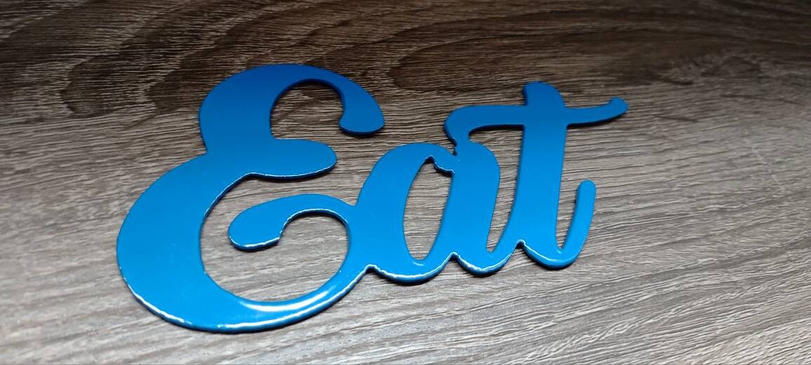 Eat Sign Cursive Eat Sign Metal Eat Sign Farmhouse Style - Etsy
