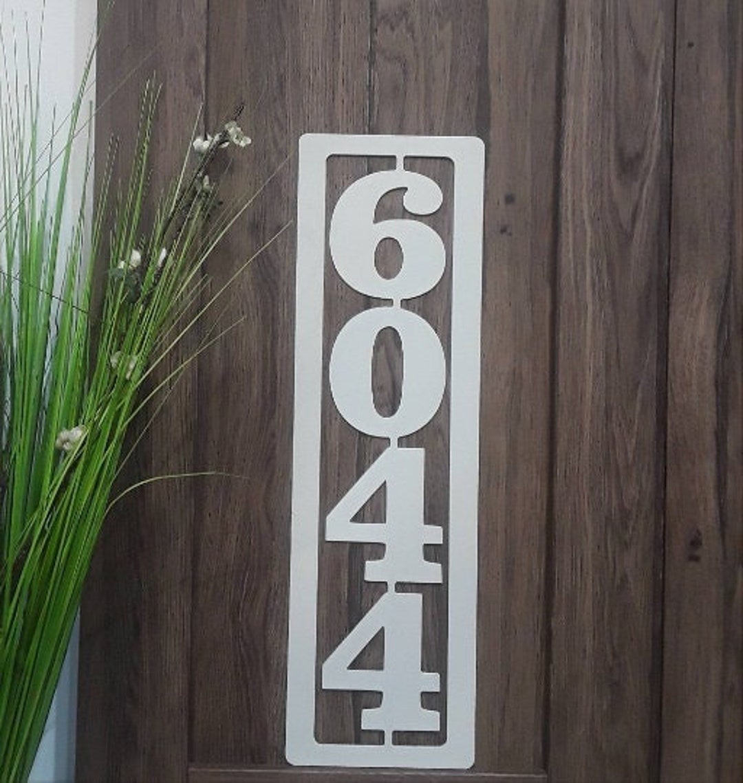 Large Number Address Plaque Metal Address Sign Vertical Address Sign ...