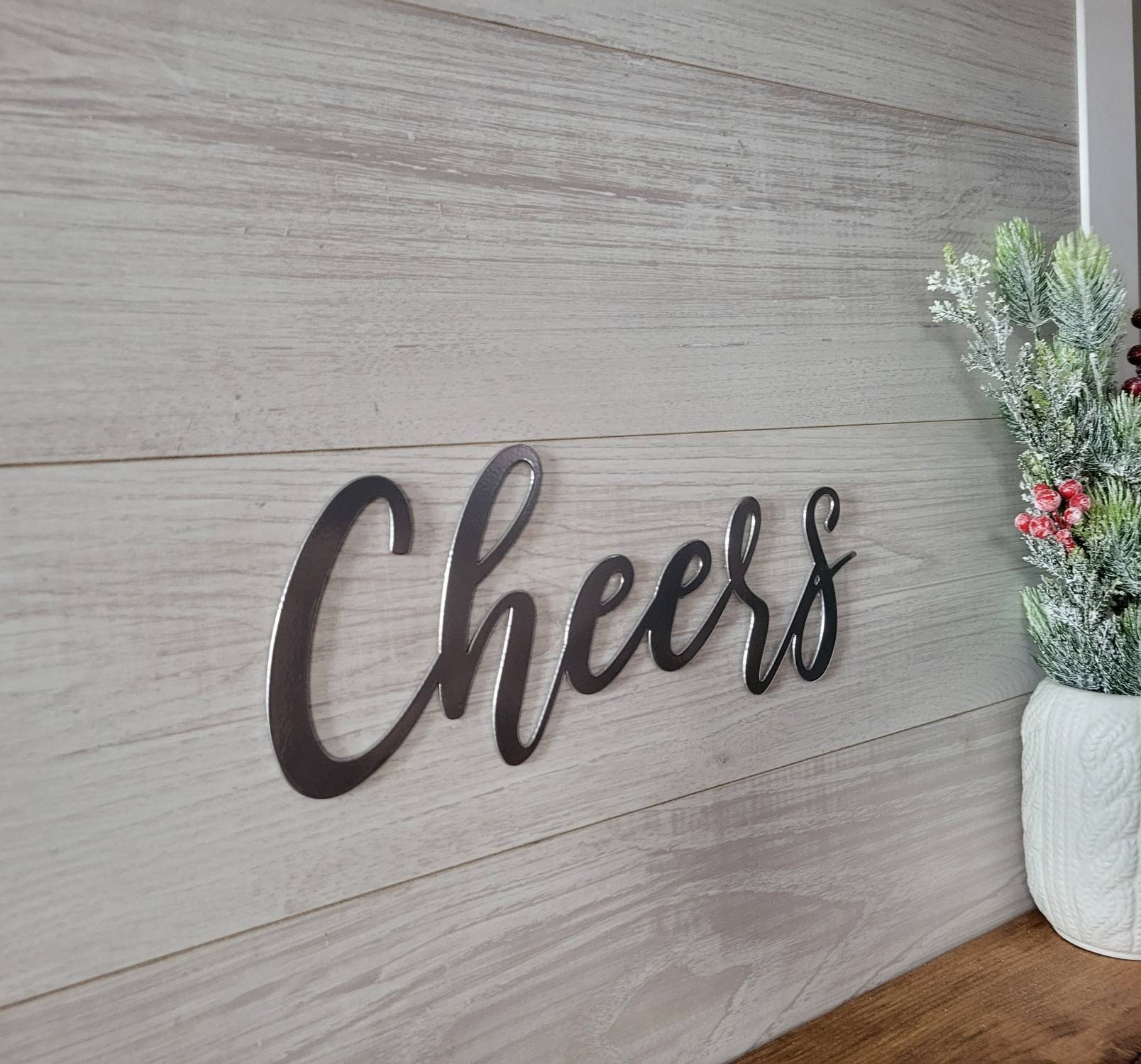 Cheers Sign Metal Cheers Sign Script Cheers Sign Script - Etsy