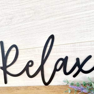 Relax and Unwind Bath Signs | Metal Relax Bathroom Sign | Set of 3 ...
