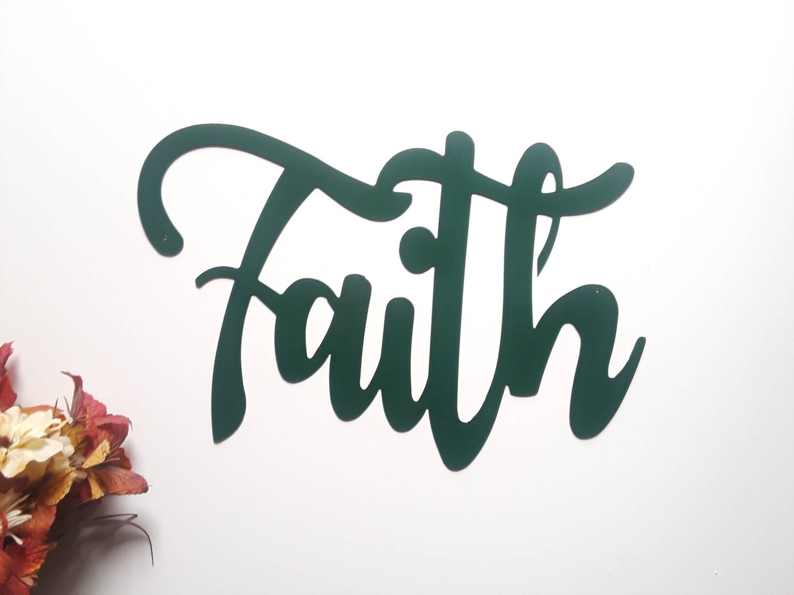 Faith Hope & Love Metal Sign Set of 3 Signs Faith Sign - Etsy