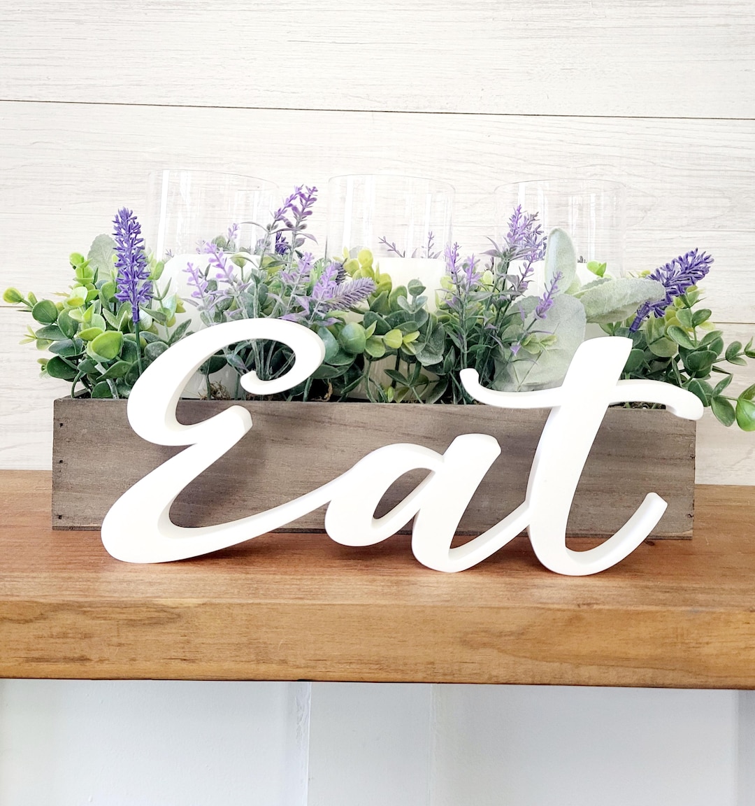 Freestanding Eat Sign | Farmhouse Eat Sign | Thick Eat Sign | Kitchen ...