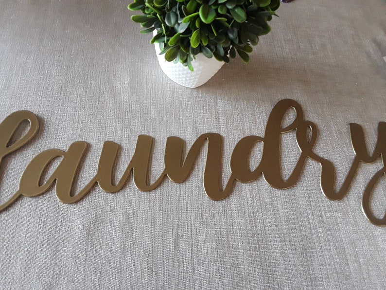 Laundry Room Sign Cursive Laundry Sign Script Laundry Sign | Etsy