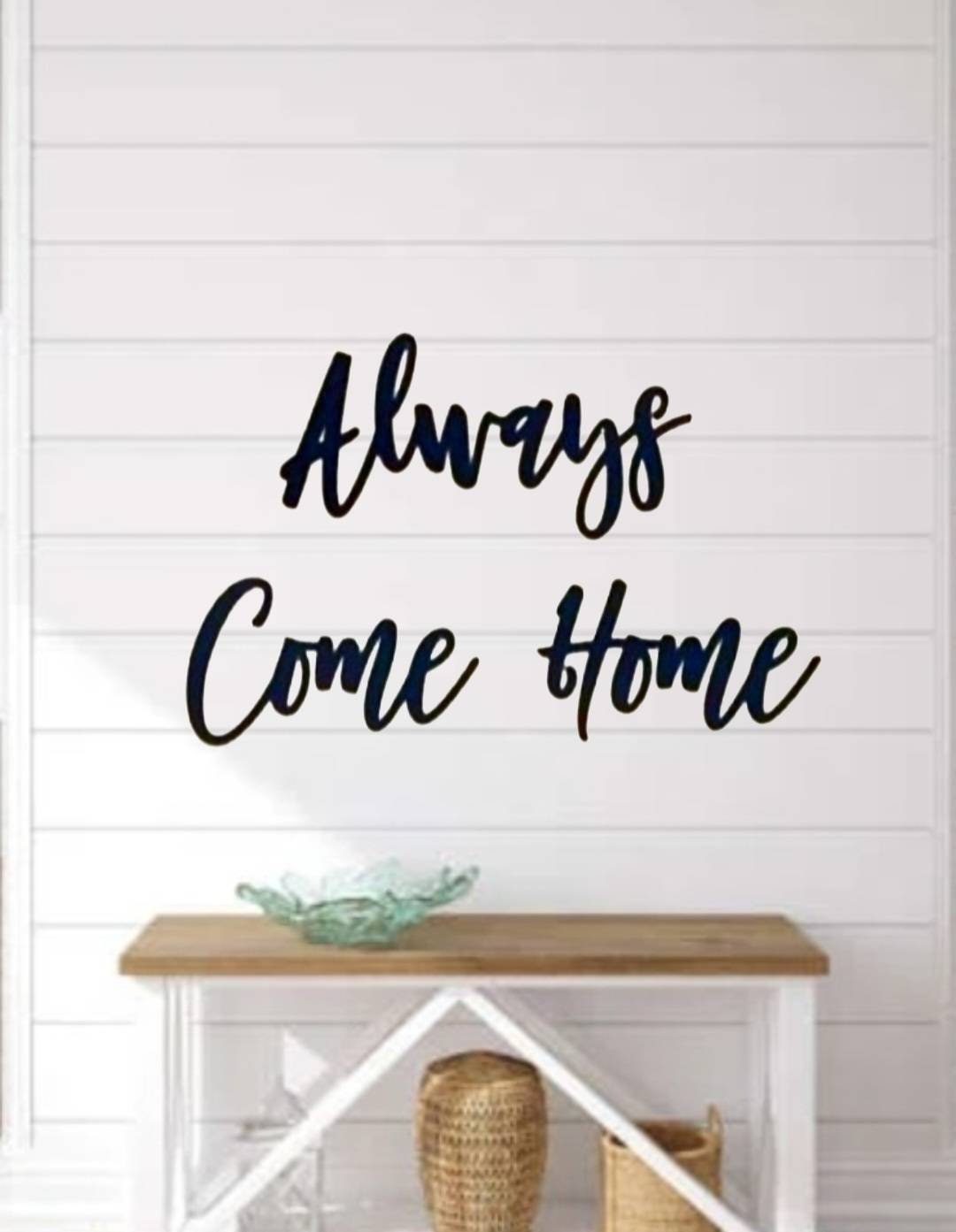Always Come Home Sign Entryway Sign Set of 3 Cursive Metal - Etsy