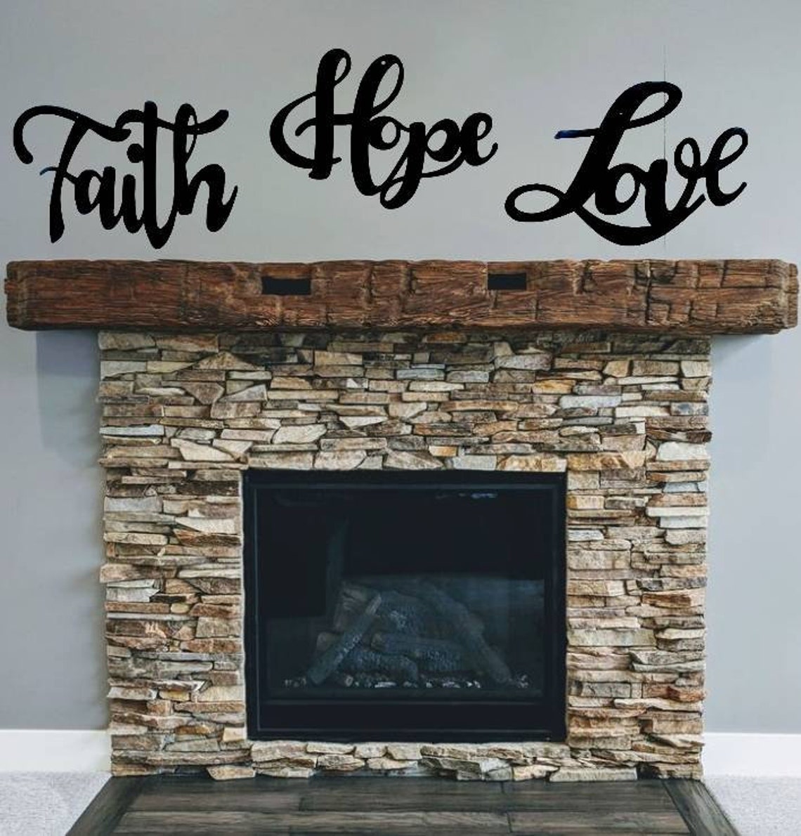 Faith Hope & Love Metal Sign Set of 3 Signs Faith Sign - Etsy