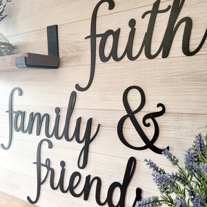 Faith Family & Friends Metal Sign Set of 4 Signs | Faith Sign | Wall ...