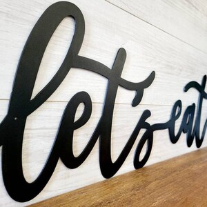 Let's Eat Sign | Let's Eat Metal Sign | Homemade Sign | Kitchen Decor ...