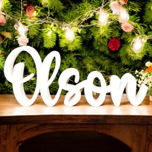 Freestanding Last Name Sign | Personalized Name Sign | Kids Room Sign ...