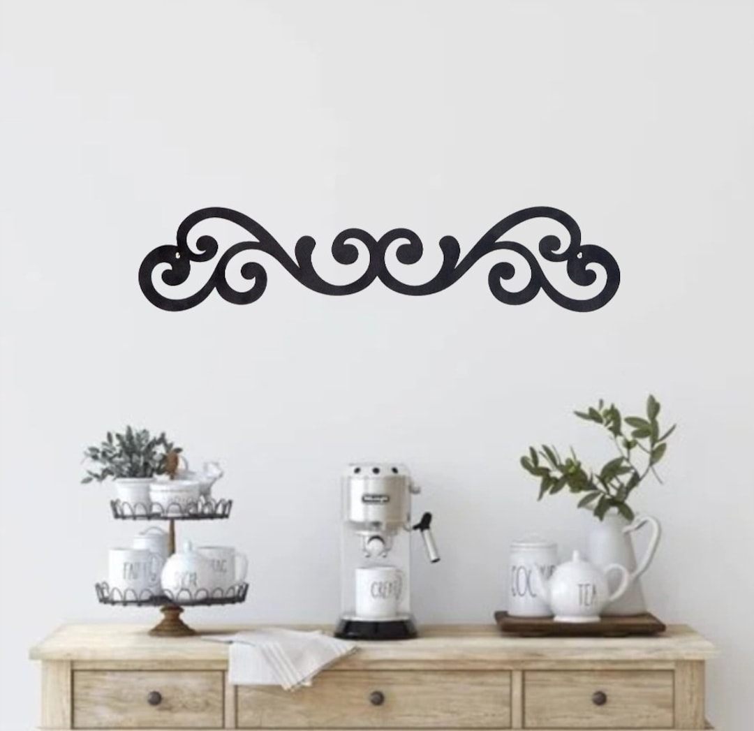 Metal Scroll Sign | Classy Scroll Sign | Fancy Scroll Sign Leaf Vine ...