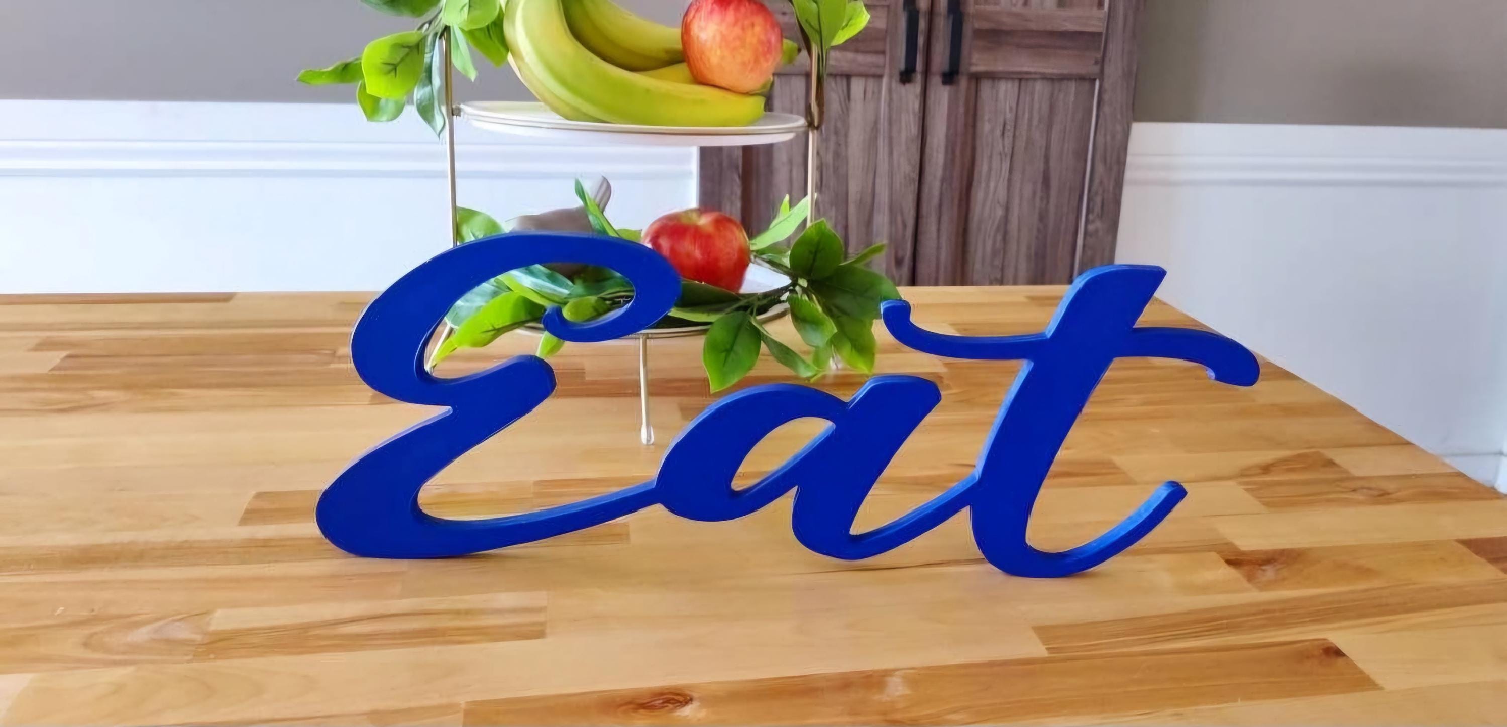 Freestanding Eat Sign | Farmhouse Eat Sign | Thick Eat Sign | Kitchen ...