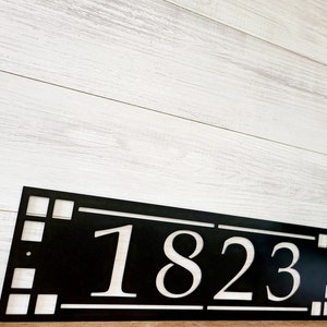Craftsman Horizontal Address Sign | Arts and Craft House Numbers ...