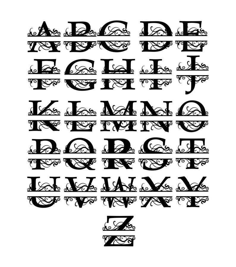 Fancy Scroll Monogram Door Hanger Monogrammed Sign Front Door - Etsy