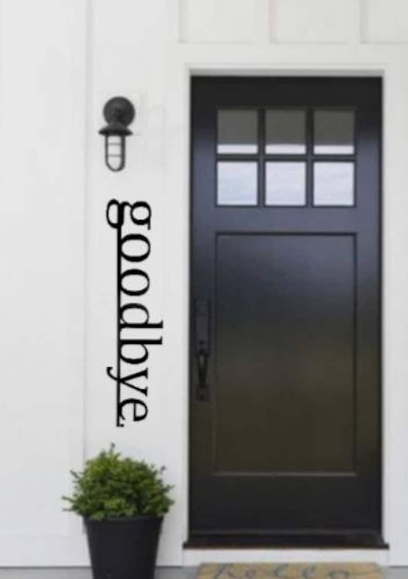 Goodbye Metal Sign Goodbye Entryway Sign Goodbye Metal | Etsy
