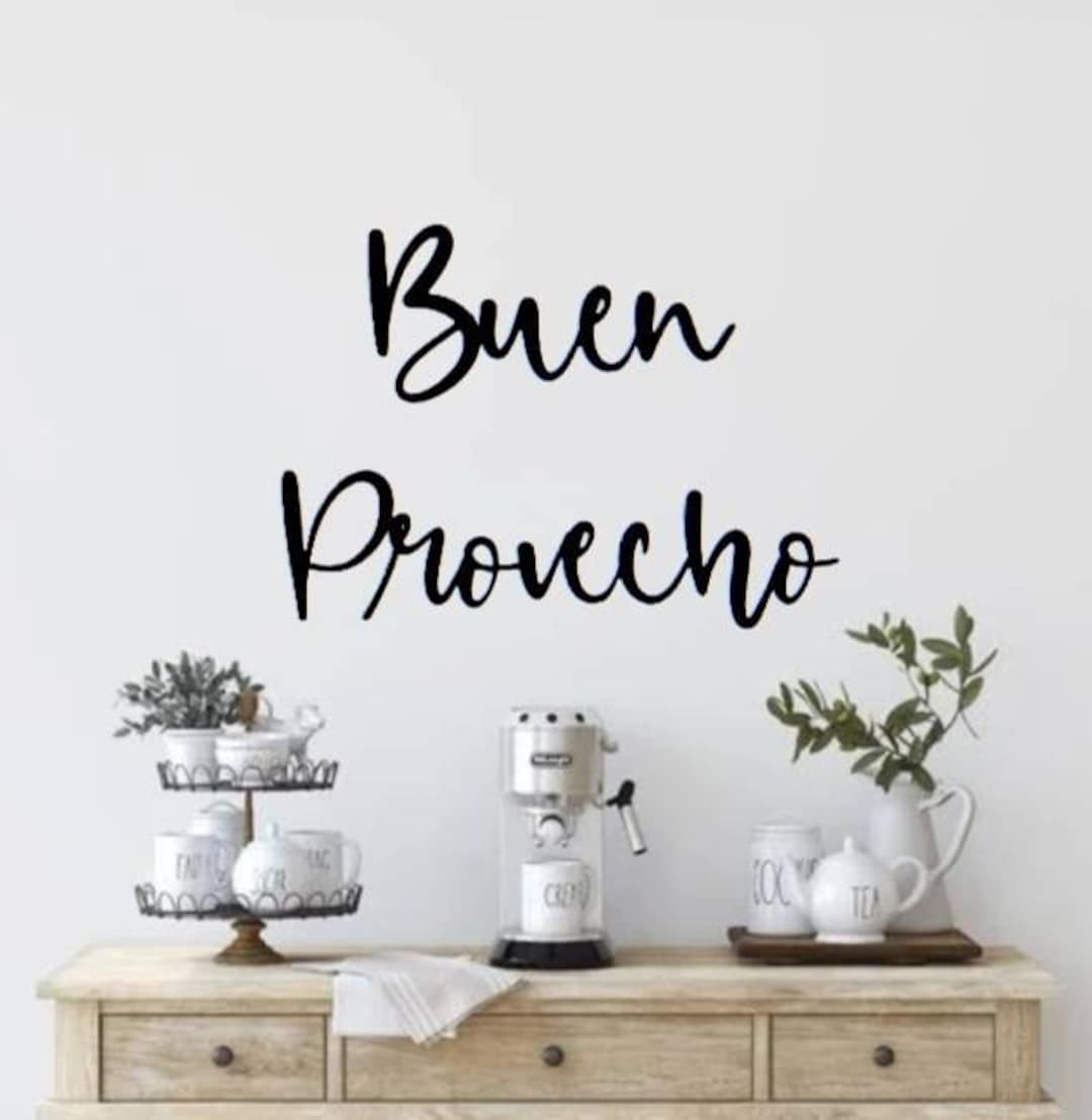 Buen Provecho Sign Buen Provecho Metal Sign Enjoy Your - Etsy